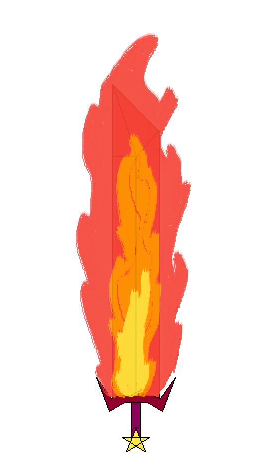 Pixilart - the burning sword of legend by TheBlueToad