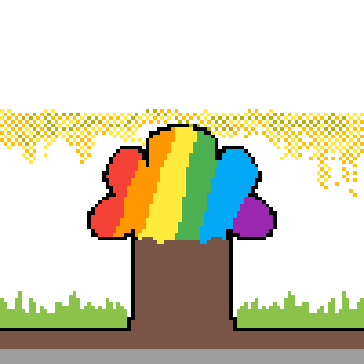 Pixilart - Rainbow tree by Anonymous