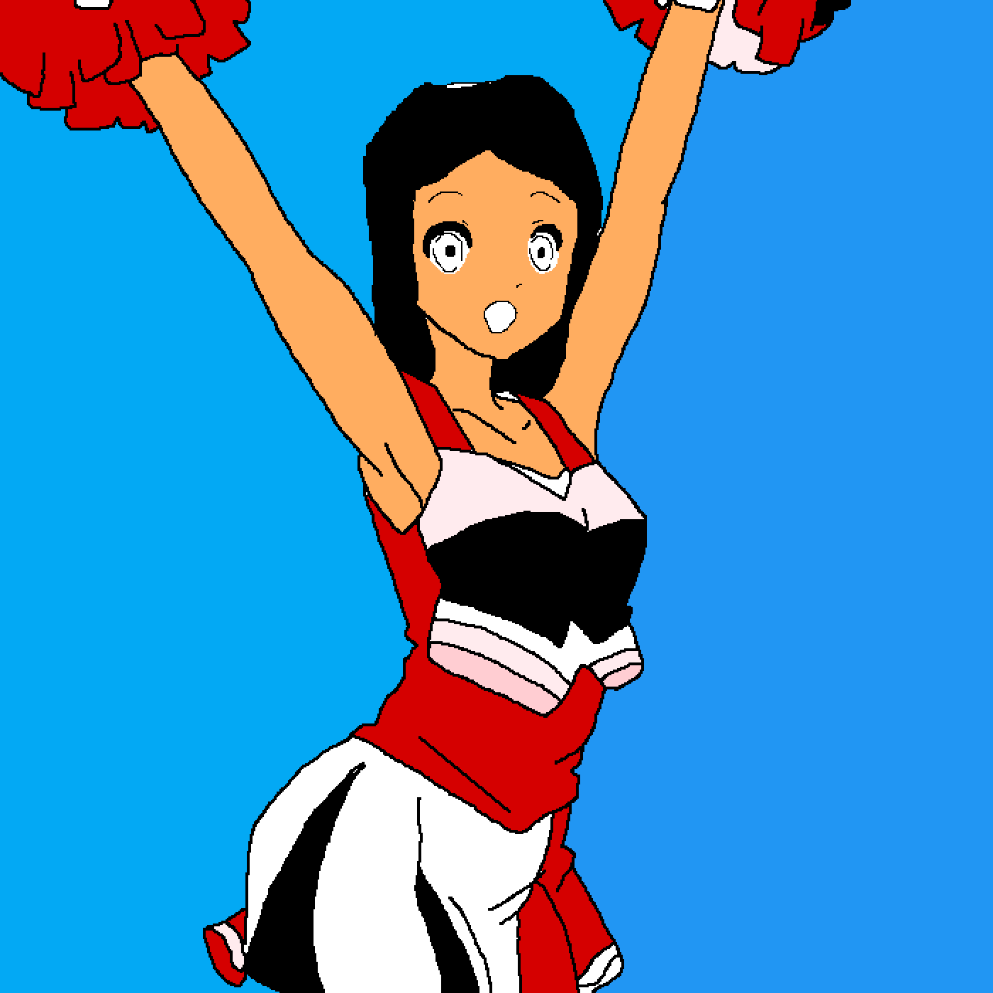 Editing Me OC-Cheerlaeader - Free online pixel art drawing tool - Pixilart