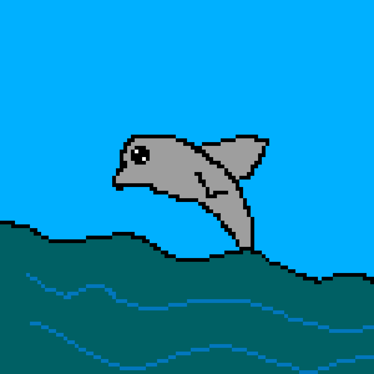 Pixilart - dolphin by ImPanAndProud42