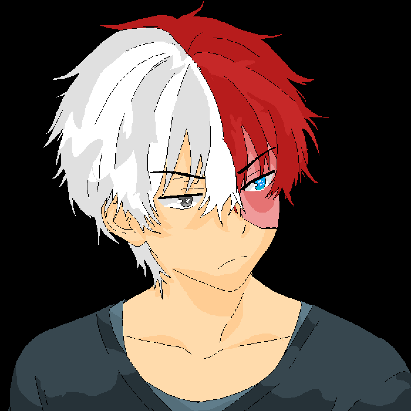 Editing Shoto Todoroki - Free online pixel art drawing tool - Pixilart