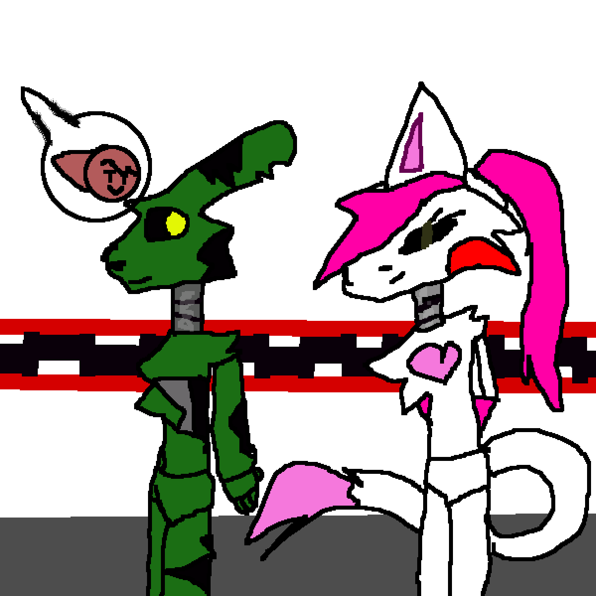 Pixilart - springtrap x mangle by childishwolf