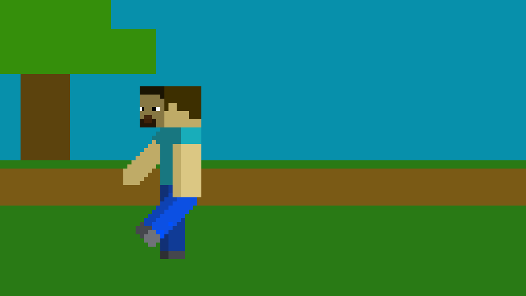 Editing walking steve - Free online pixel art drawing tool - Pixilart