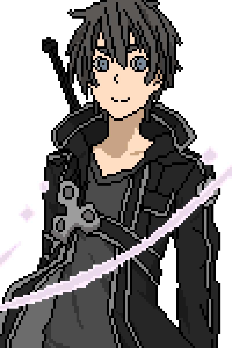 Editing Kirito (SAO) - Free online pixel art drawing tool - Pixilart