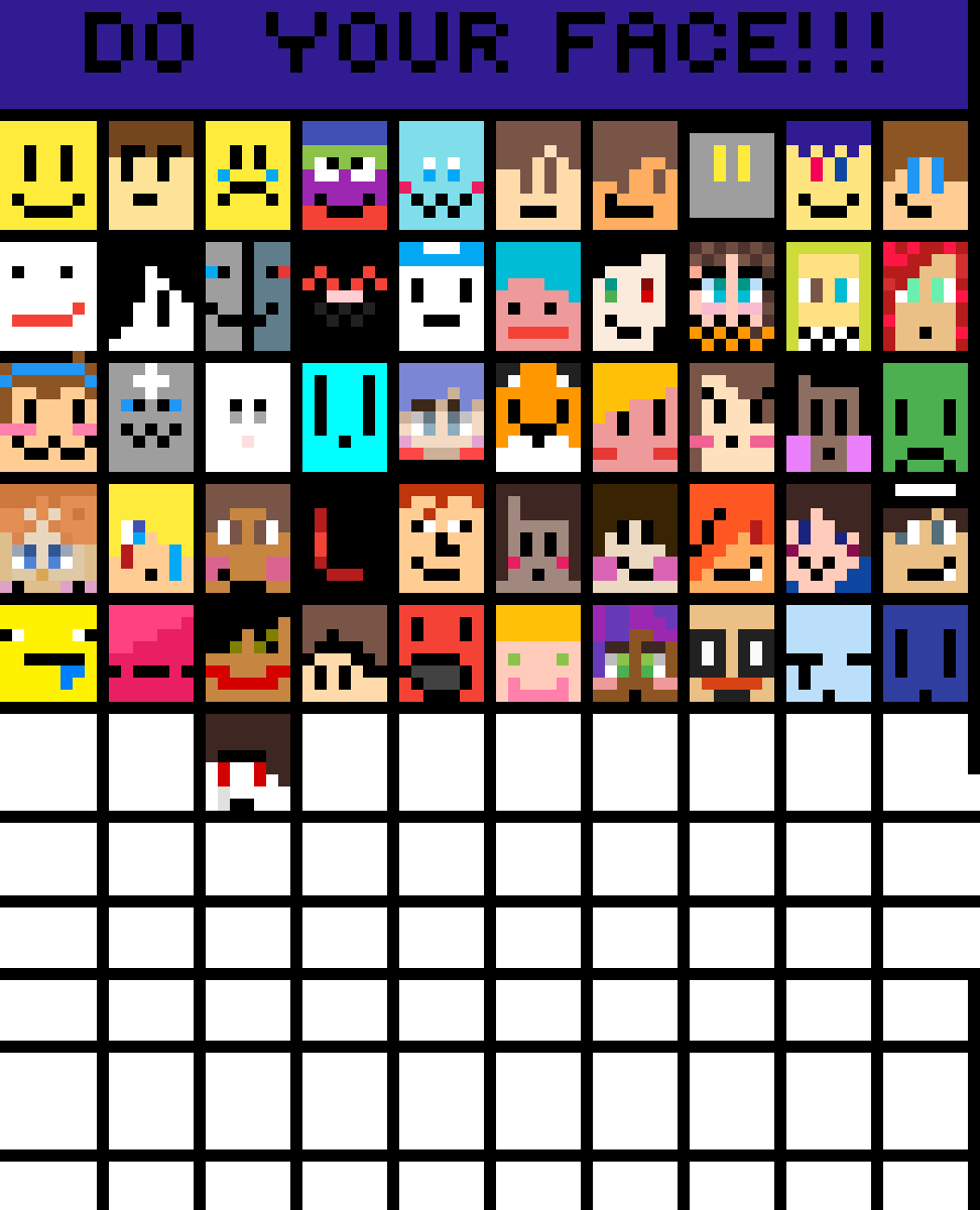 Editing Draw A Face - Free online pixel art drawing tool - Pixilart