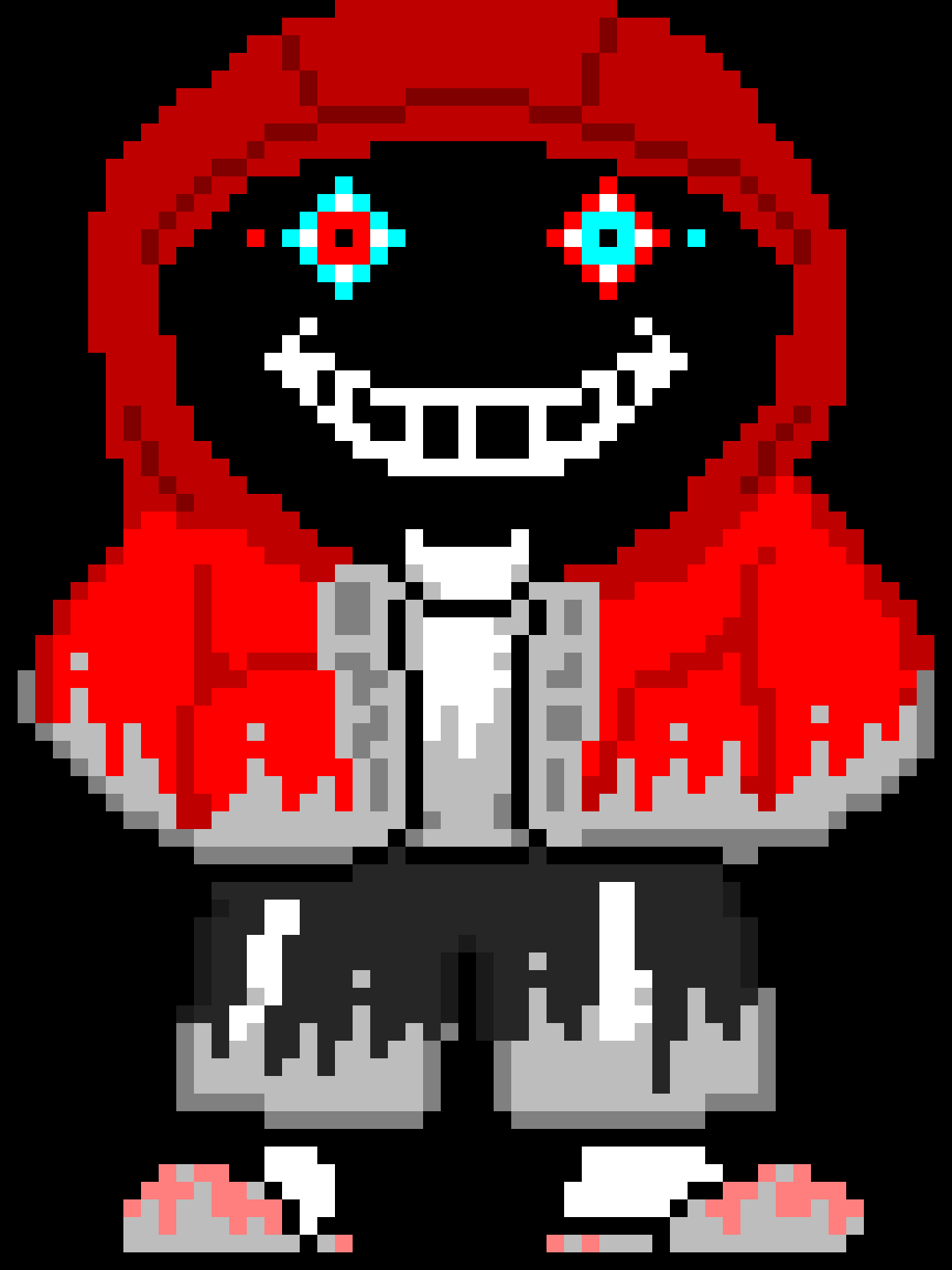 Pixilart - Red DustDustDust Sans by SkeleDrago20XX