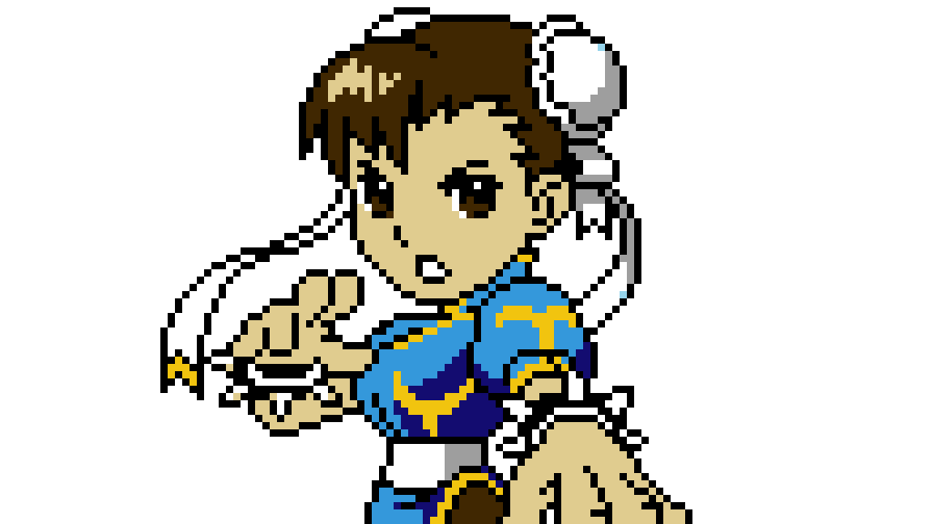 Editing chun-li - Free online pixel art drawing tool - Pixilart
