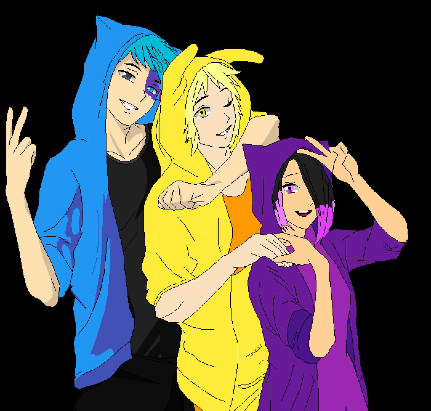 Editing aphmu and her friends - Free online pixel art drawing tool ...