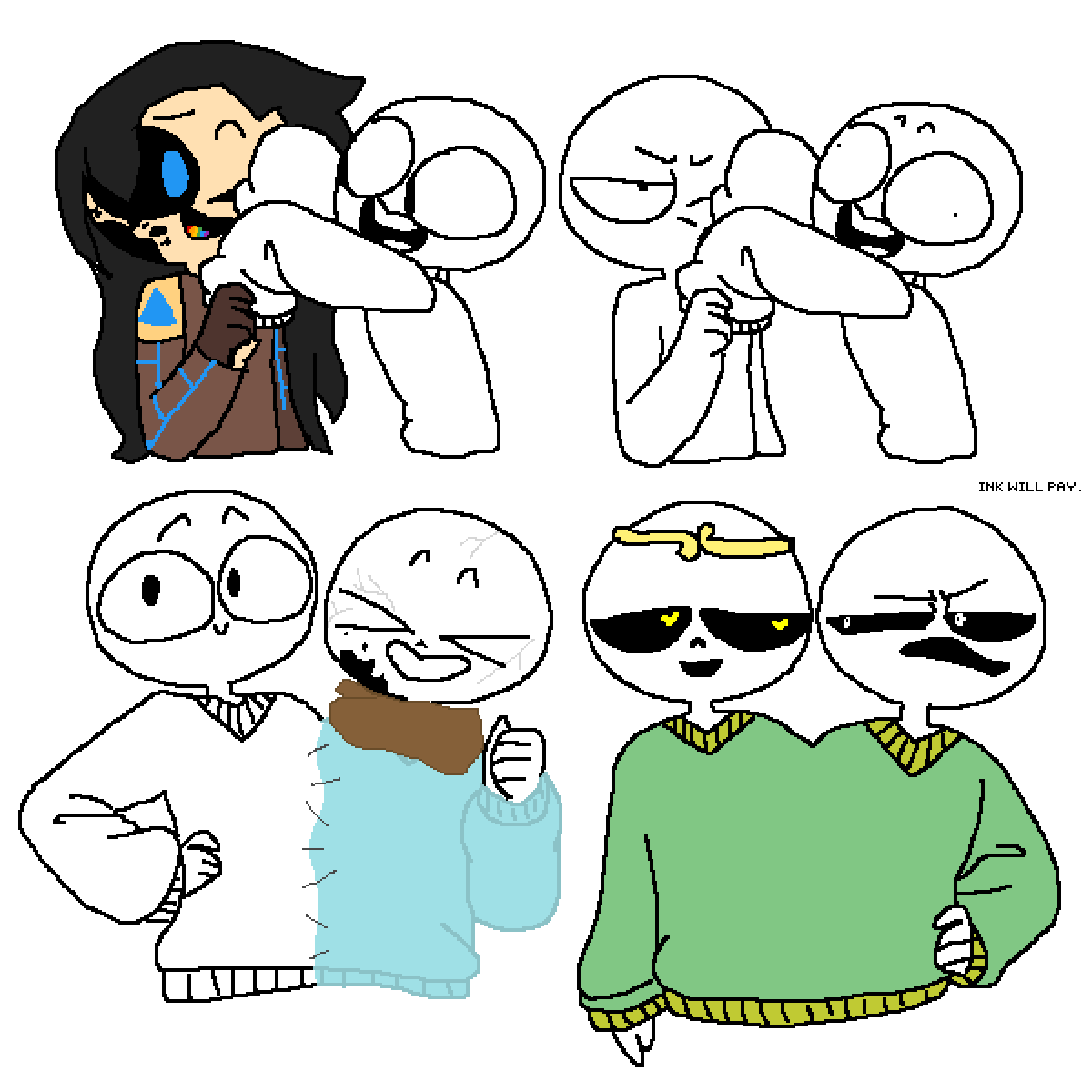 Editing make a sans oc - Free online pixel art drawing tool - Pixilart