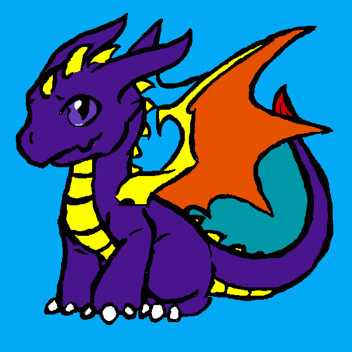 Editing Spyro - Free online pixel art drawing tool - Pixilart