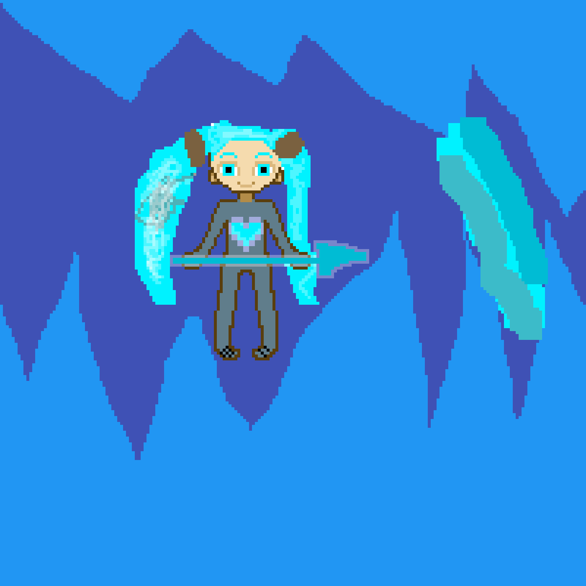 Pixilart - (a bad picture of) vocatale hatsune miku. by Bluestarfox67