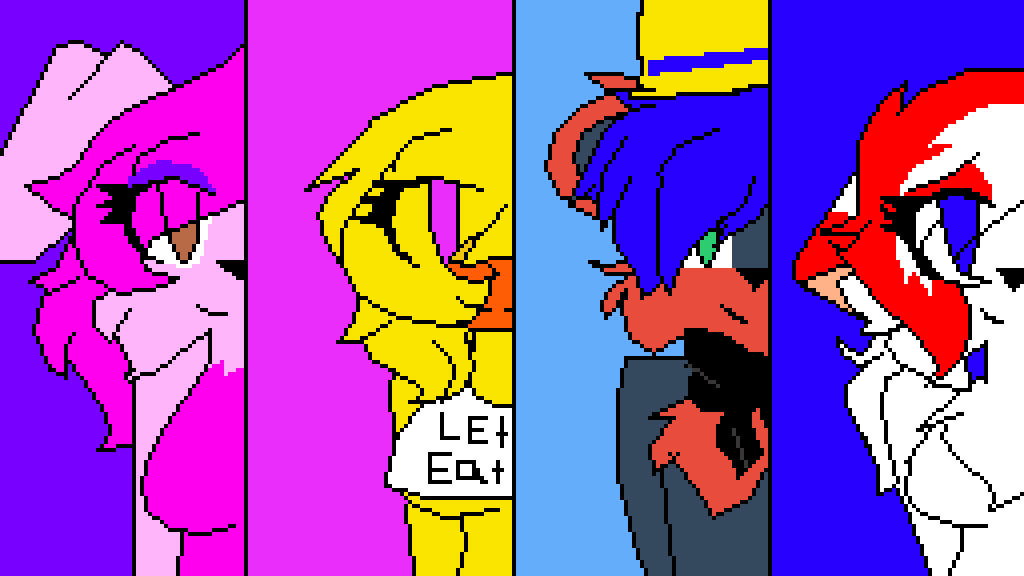 Editing Sparky and her friends - Free online pixel art drawing tool ...