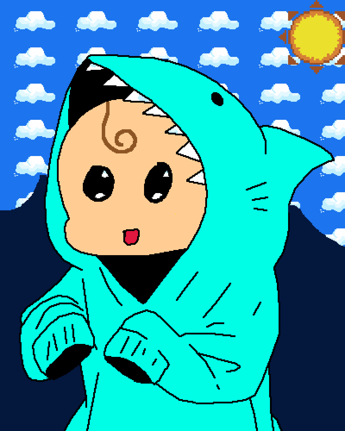 Editing baby shark - Free online pixel art drawing tool - Pixilart