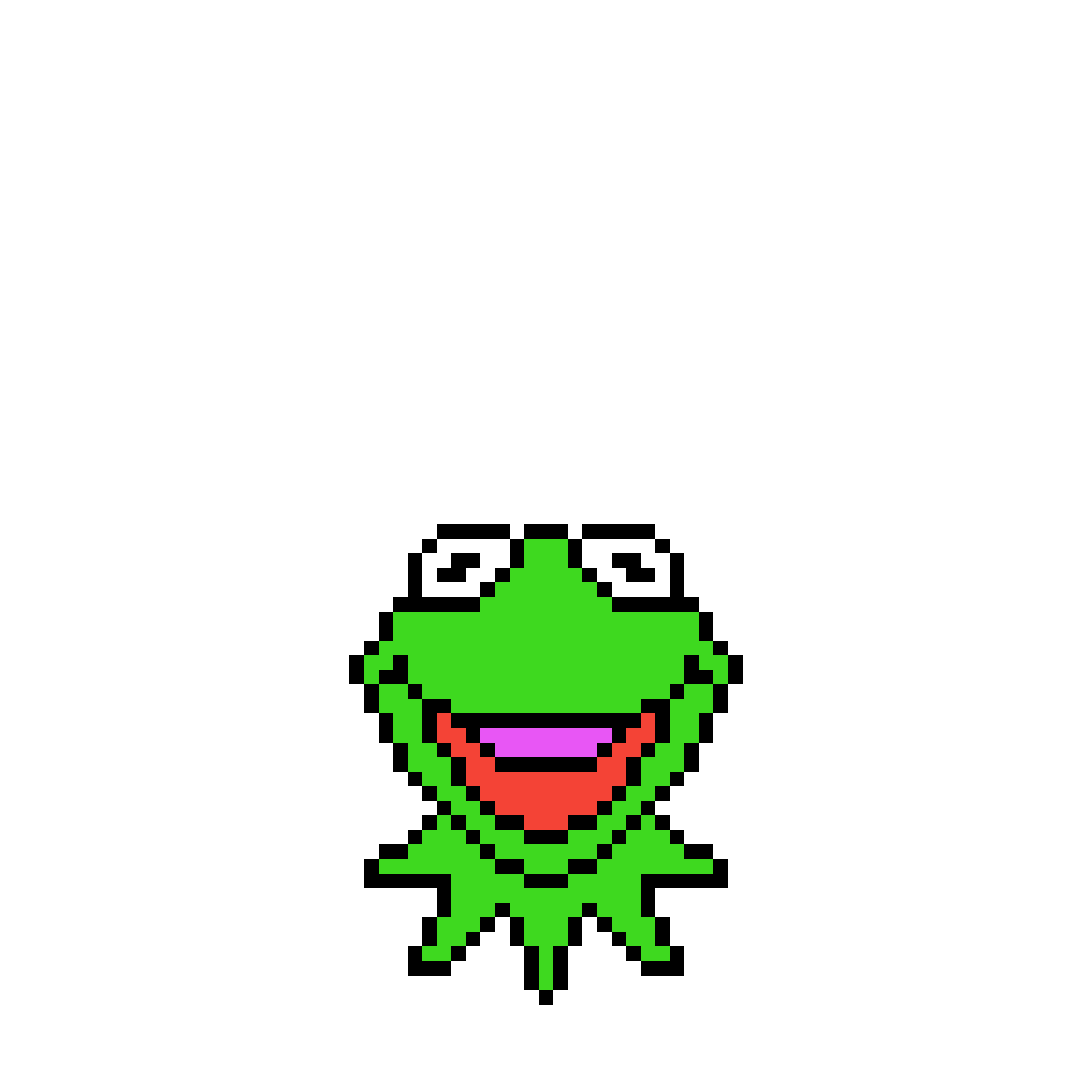 Editing kermit the frog here - Free online pixel art drawing tool ...