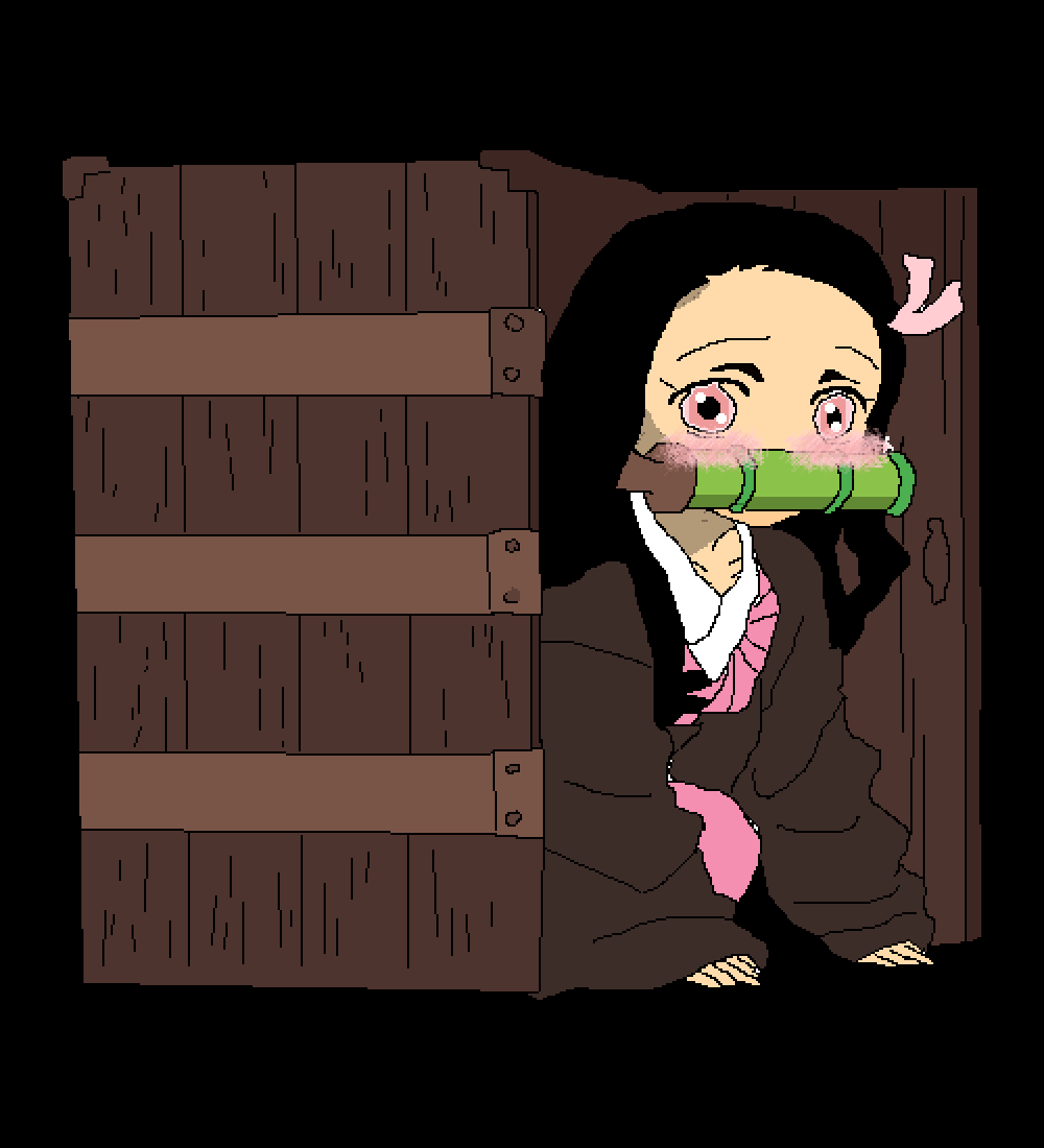 Pixilart - Nezuko in a box by wolfboy91827