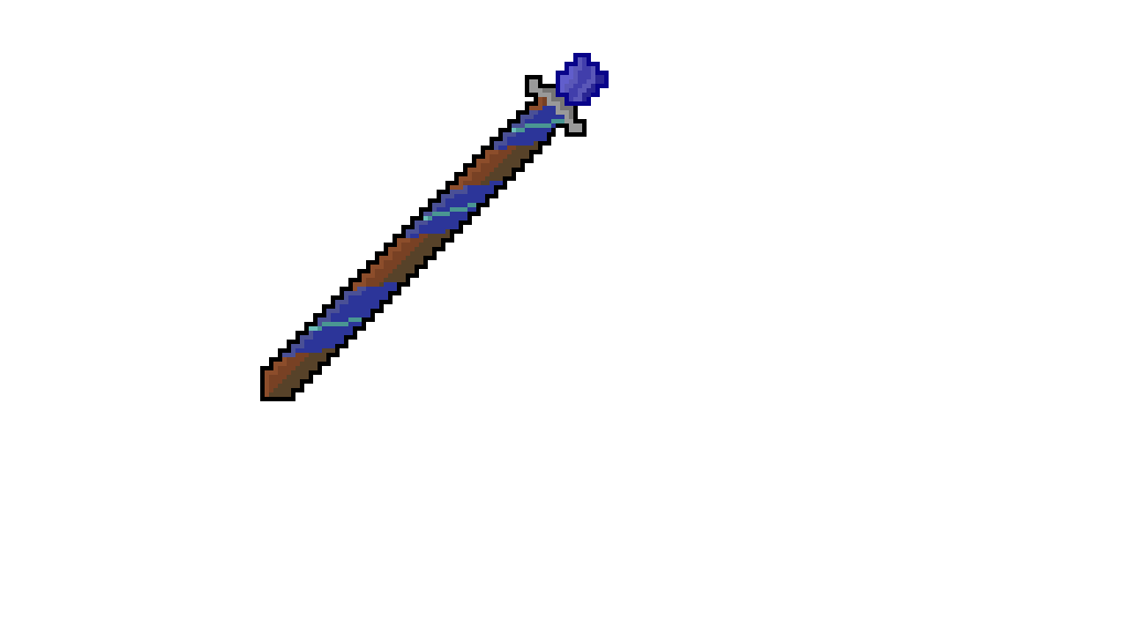 Pixilart - Basic Staff (Water) by sirparisite