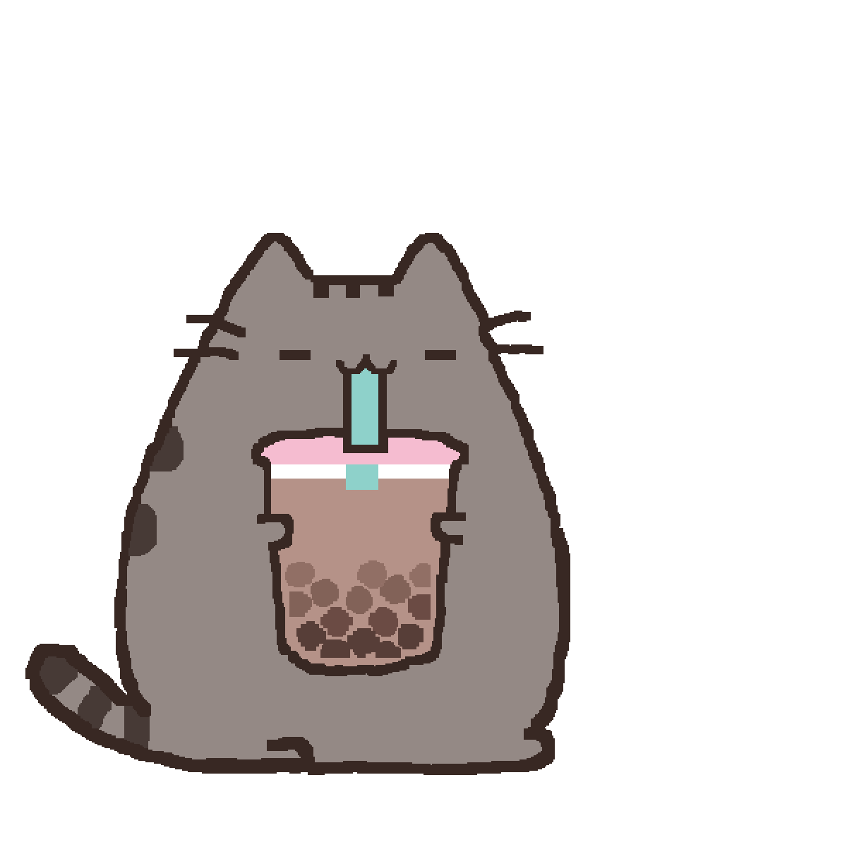 Pixilart - boba cat by mayalol23