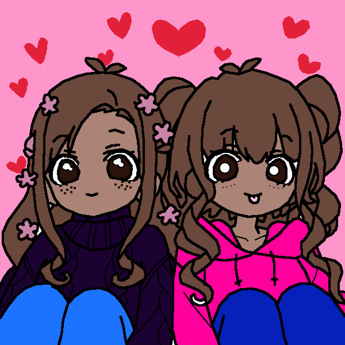 Pixilart - Adorable sister base by MariaKad21
