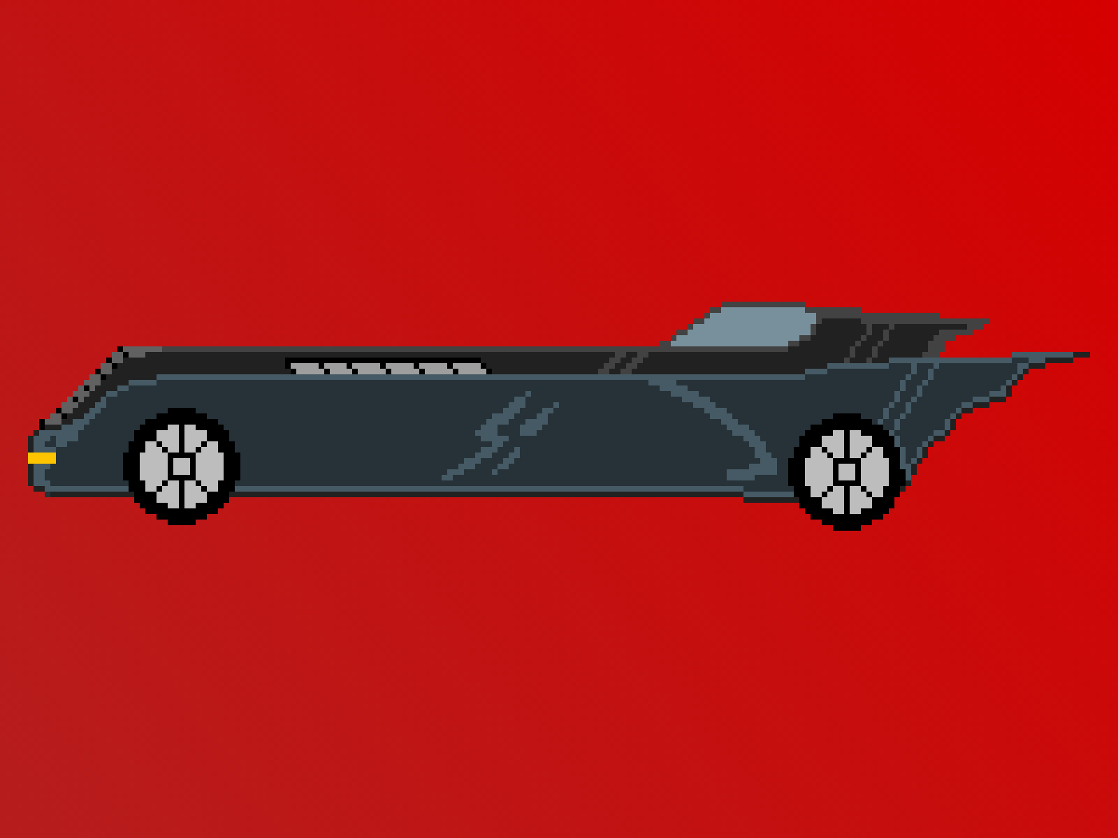 Pixilart - batmobile btas by DarkLordSkeltor
