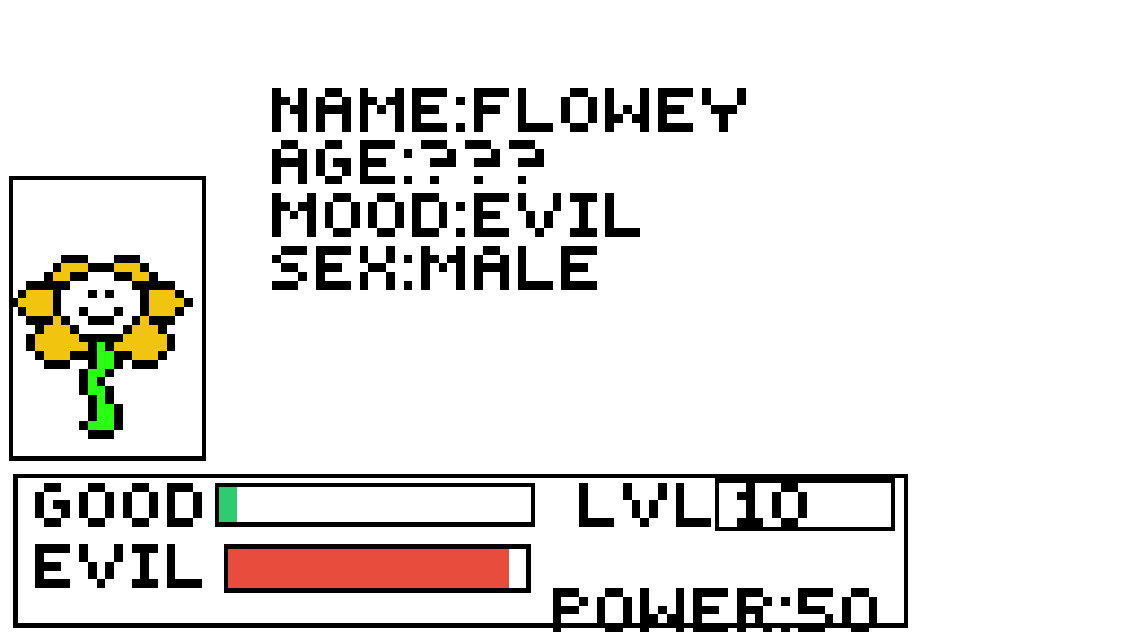 Pixilart - undertale au card:flowey by woganmogan