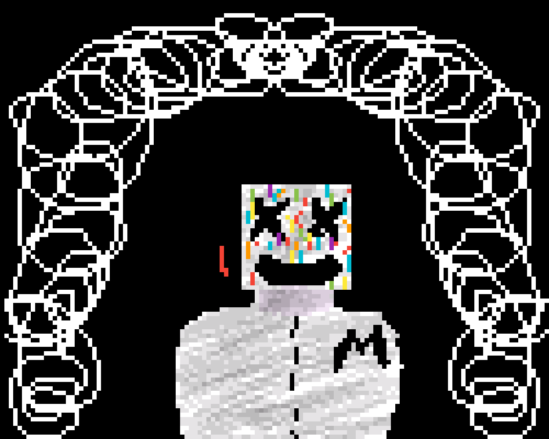 Pixilart - If marshmello was an undertale boss by Onixking156