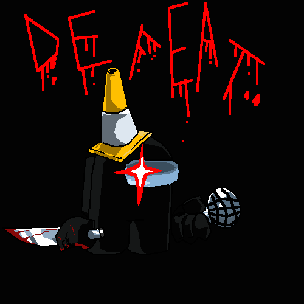 Pixilart - FNF Black Impostor by Octagonic