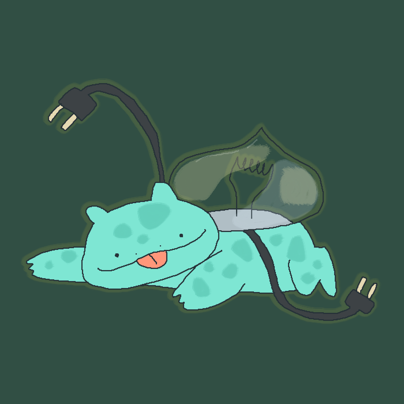 Pixilart - Bulbasaur but it's a Light Bulb by Dopey-Dragonite