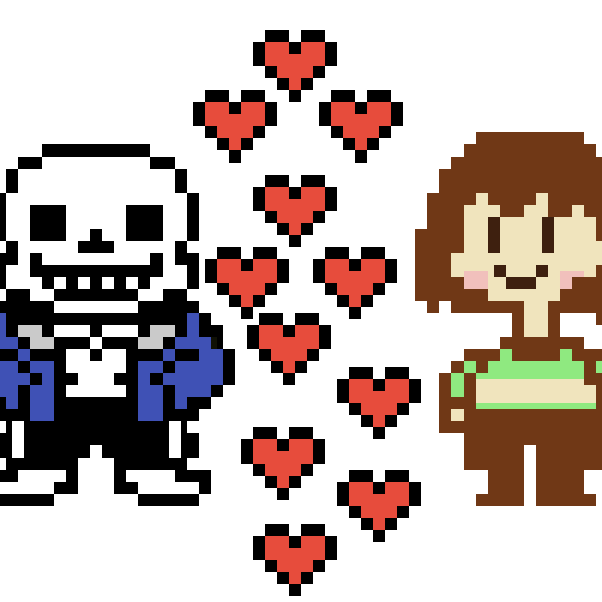 Pixilart - Sans x Chara by Ihatemyself6