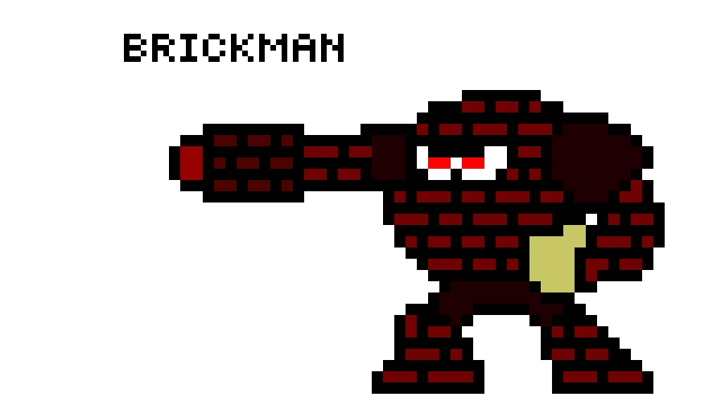 Pixilart - Brick Man by S-M-M