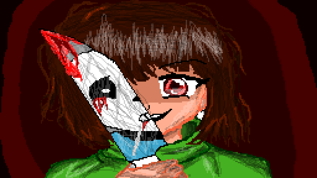Pixilart - Chara vs Sans by rori987