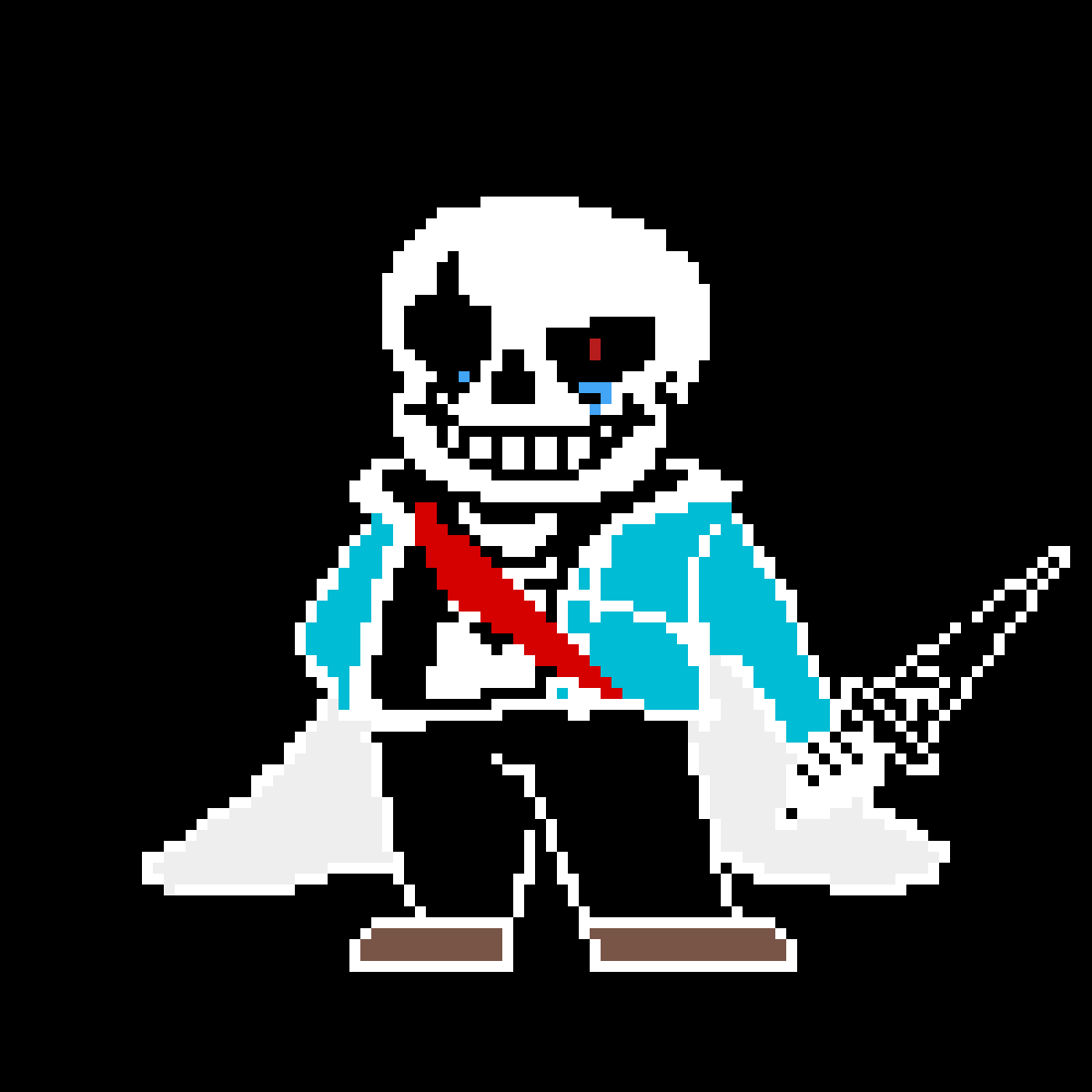 Pixilart - Edgetale Sans Remake by Inksilver365