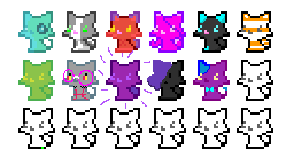 Editing Kitty Colab - Free online pixel art drawing tool - Pixilart