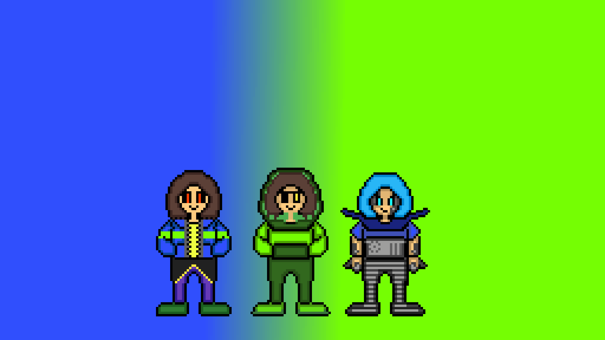 Pixilart - trio of gamers by 0gamer2000