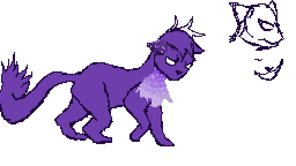 Pixilart - Purple cat or something by Deepwaters