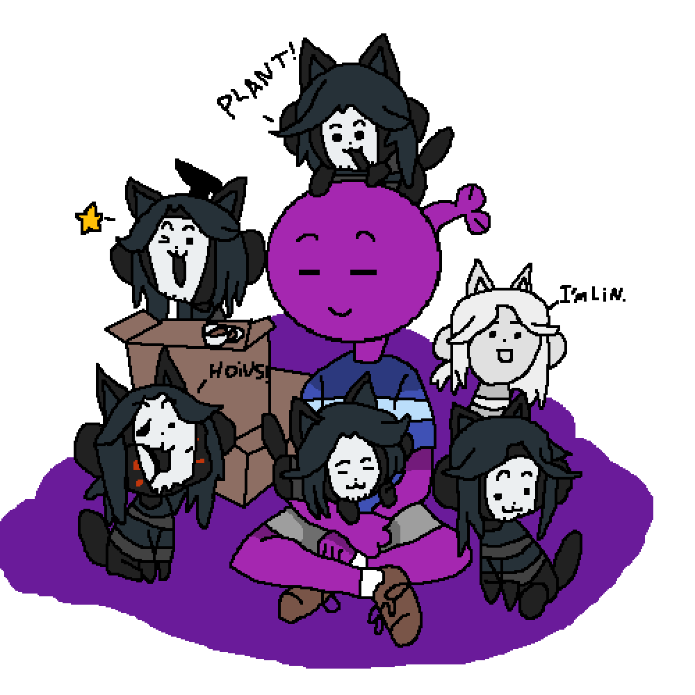 Pixilart - Vibing with puro and lin by ThatPurplePlant