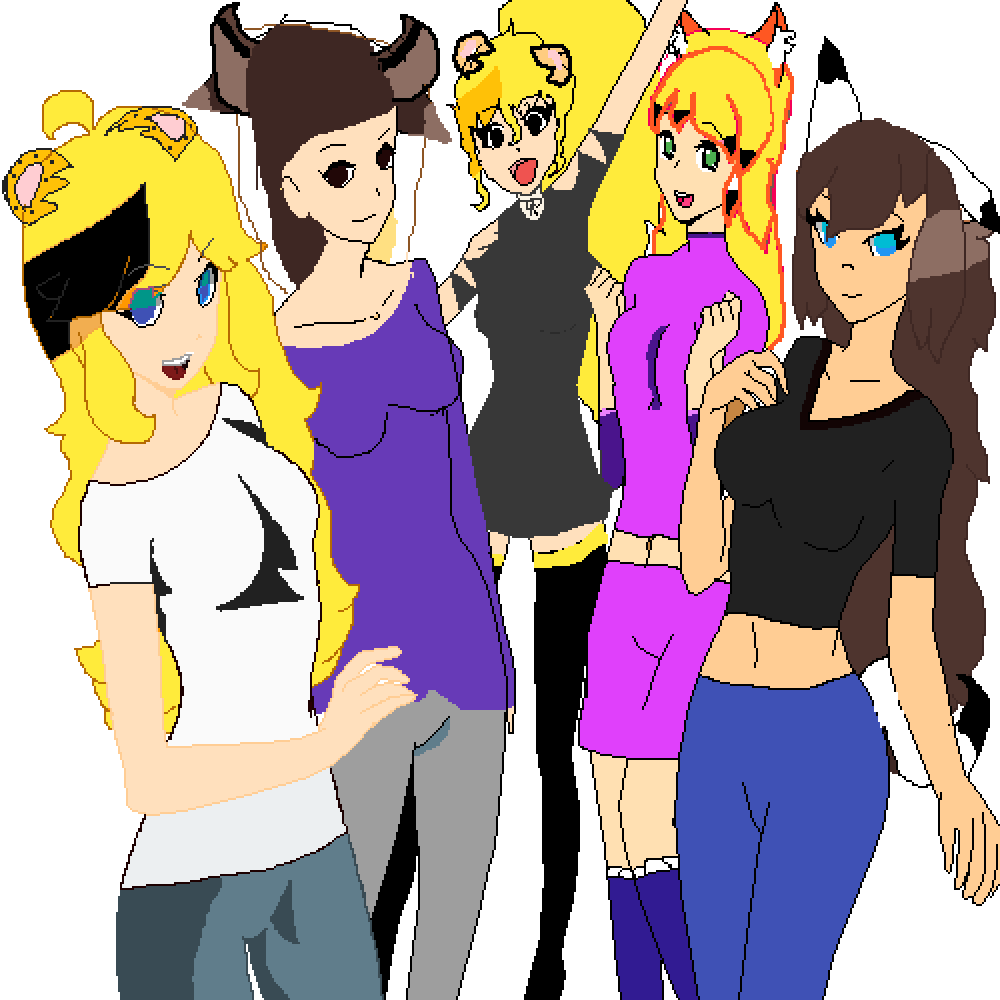 Pixilart - spirit animals girls by i-love-wolfs