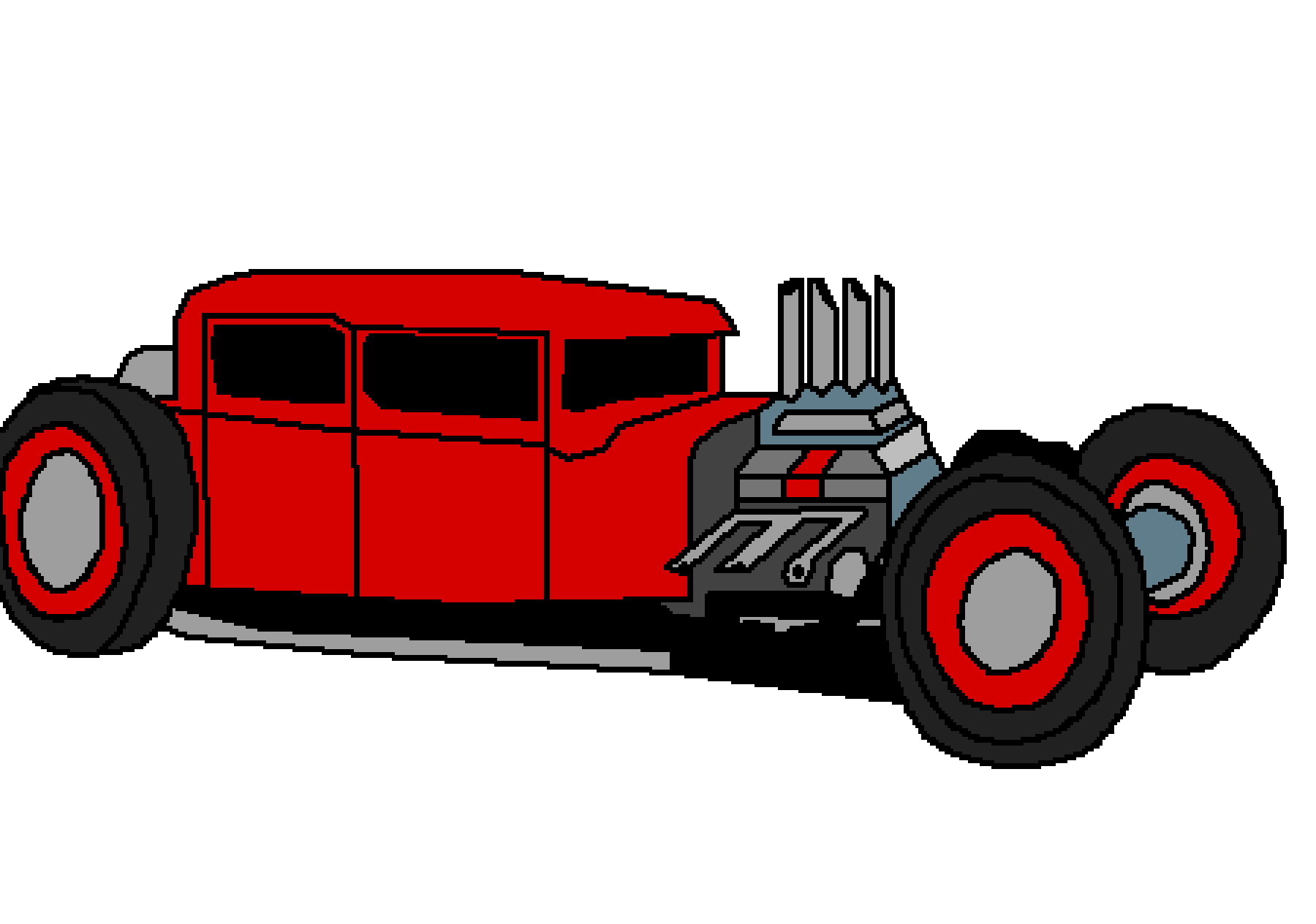 Pixilart - RED RAT ROD by ThatK1dCoolio