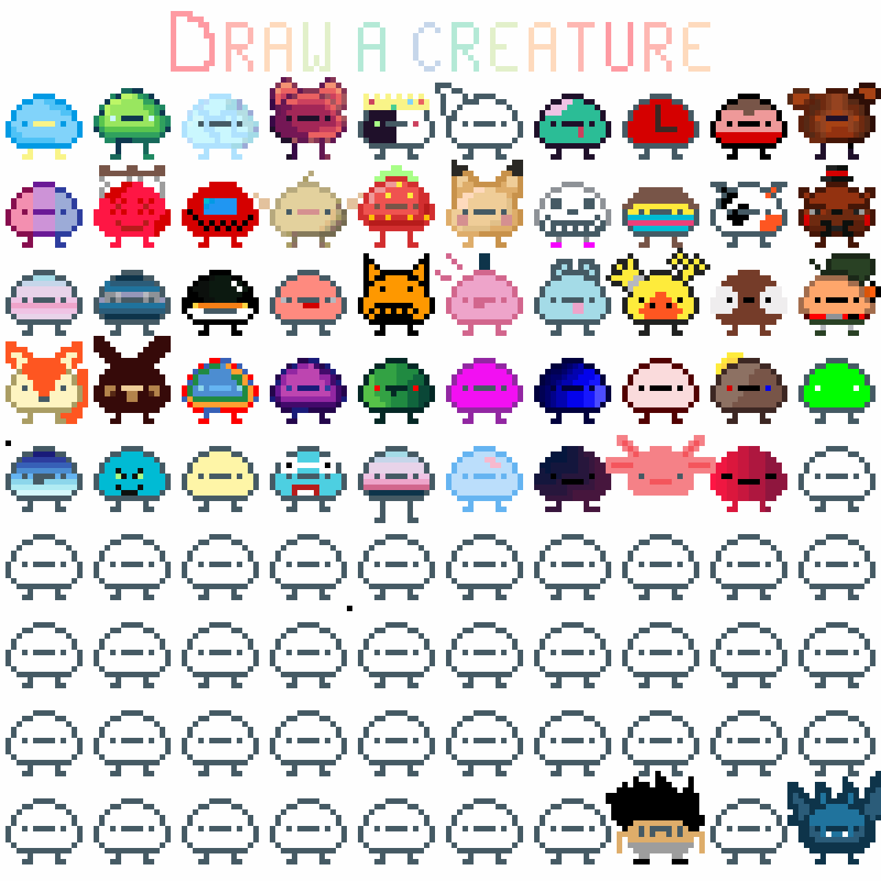 Editing Add a creature UwU - Free online pixel art drawing tool - Pixilart