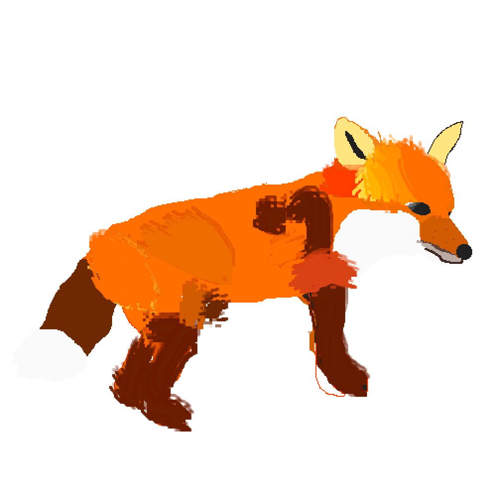 Pixilart - fox by firelight