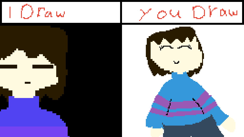 Editing frisk Collab - Free online pixel art drawing tool - Pixilart