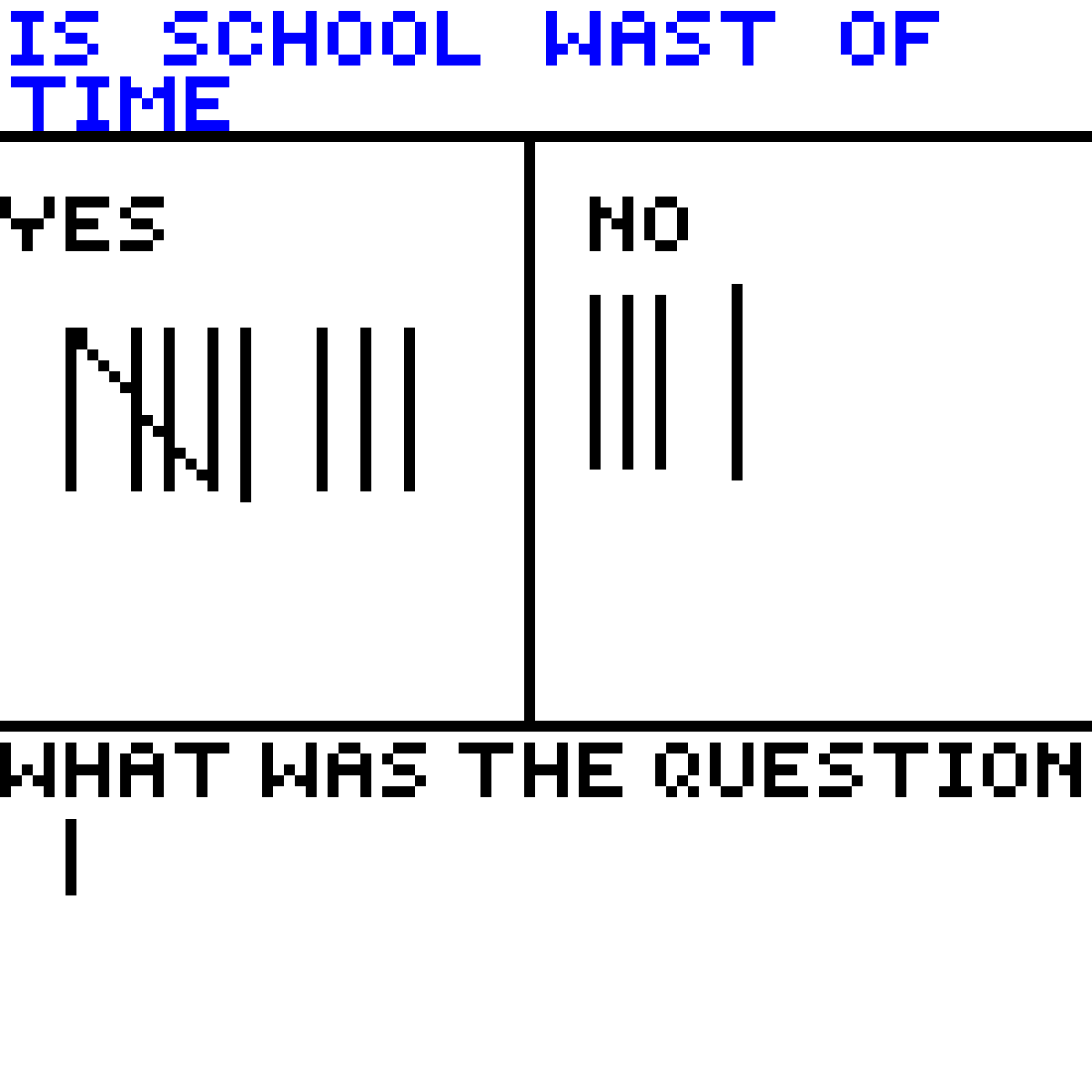 Editing Is School A Waste Of Time - Free online pixel art drawing tool ...