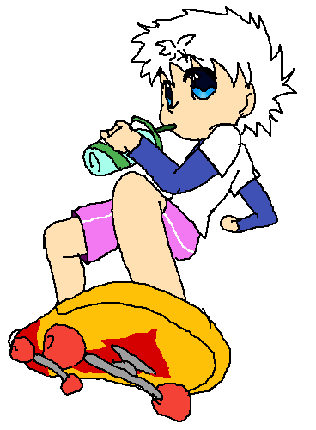 Editing Killua HxhH - Free online pixel art drawing tool - Pixilart