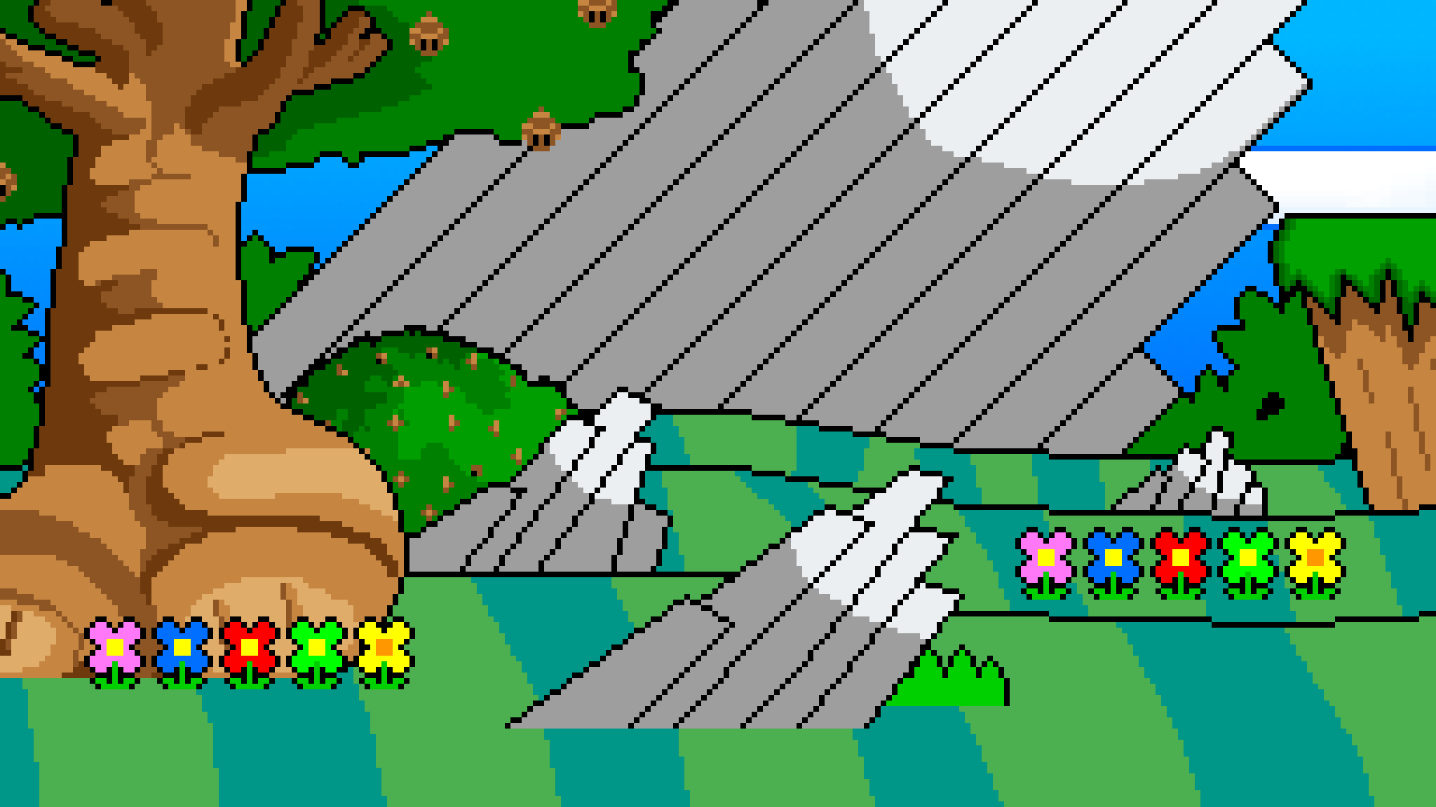 Acorn Plains Edited Background Super Mario Early Escapade [New Super