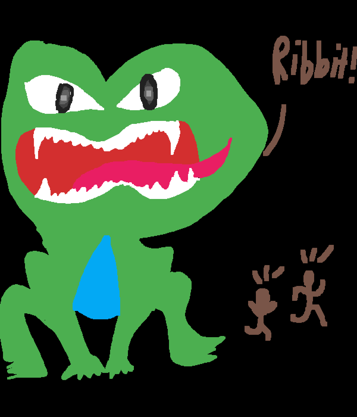 Pixilart - horror frog by BookNerd999