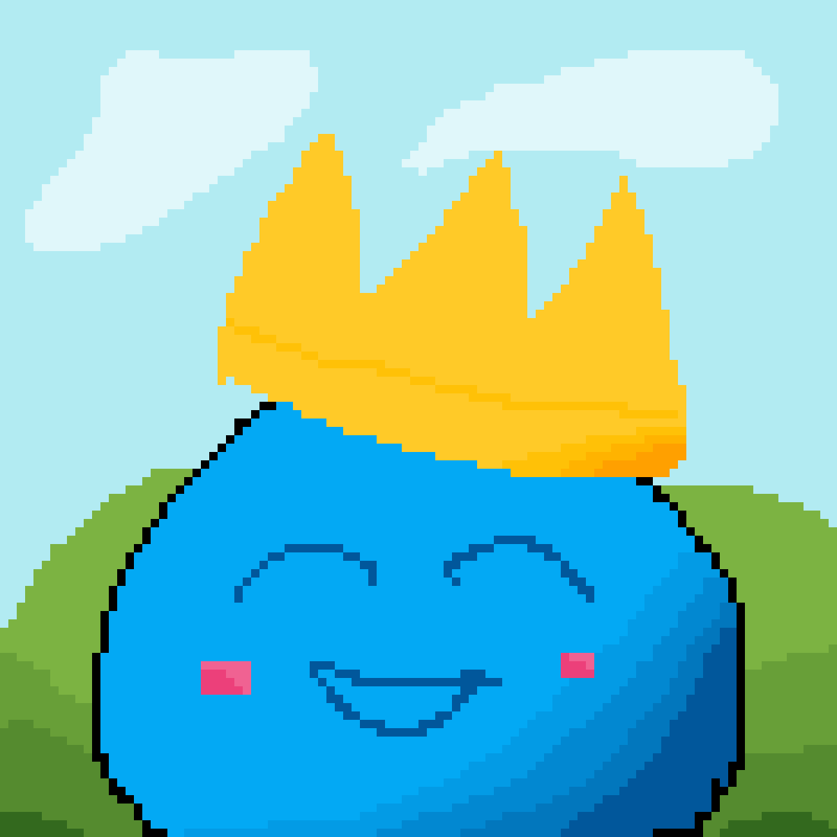 Pixilart - Happy slime king by Randomlyinspi