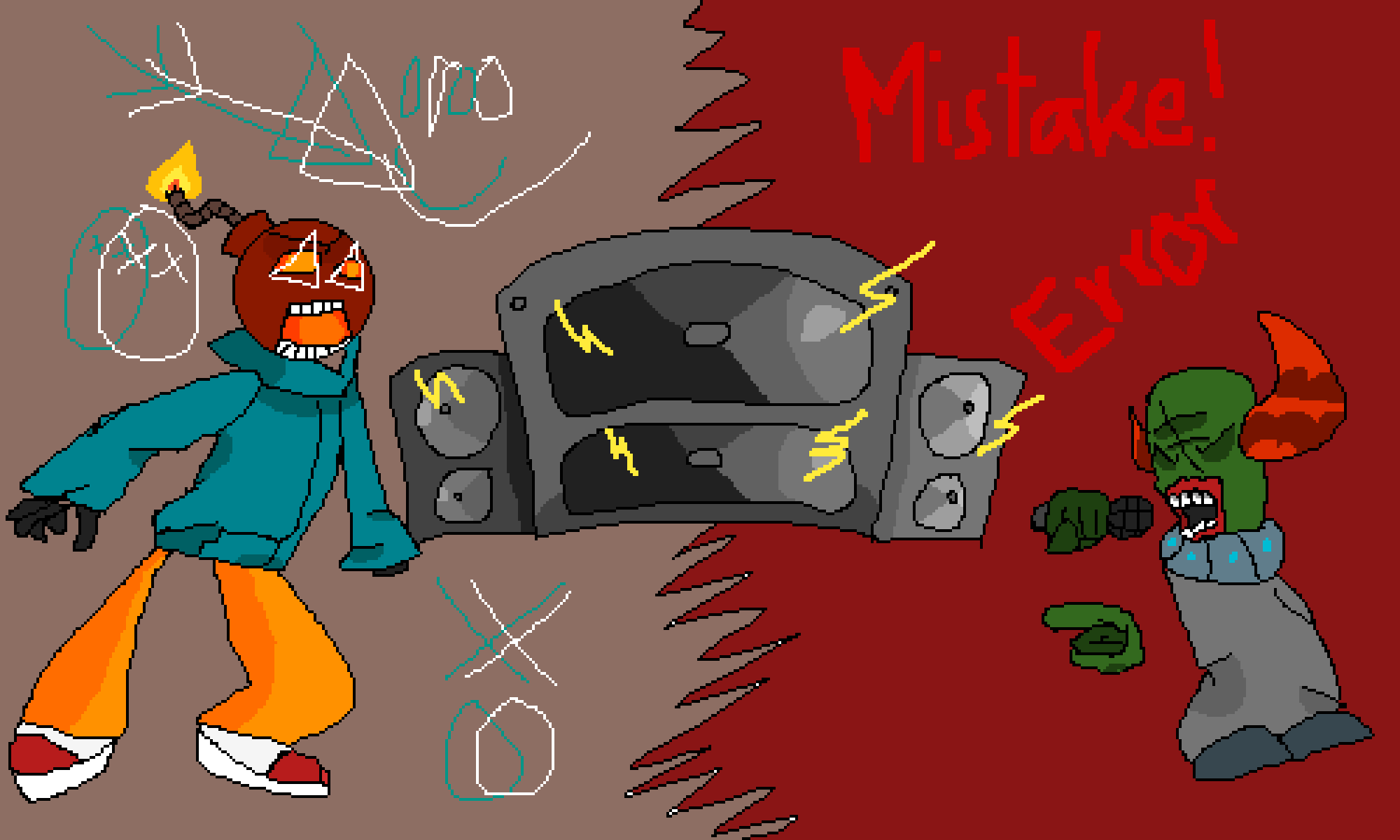 Pixilart - Whitty vs Tricky Be like by Athz