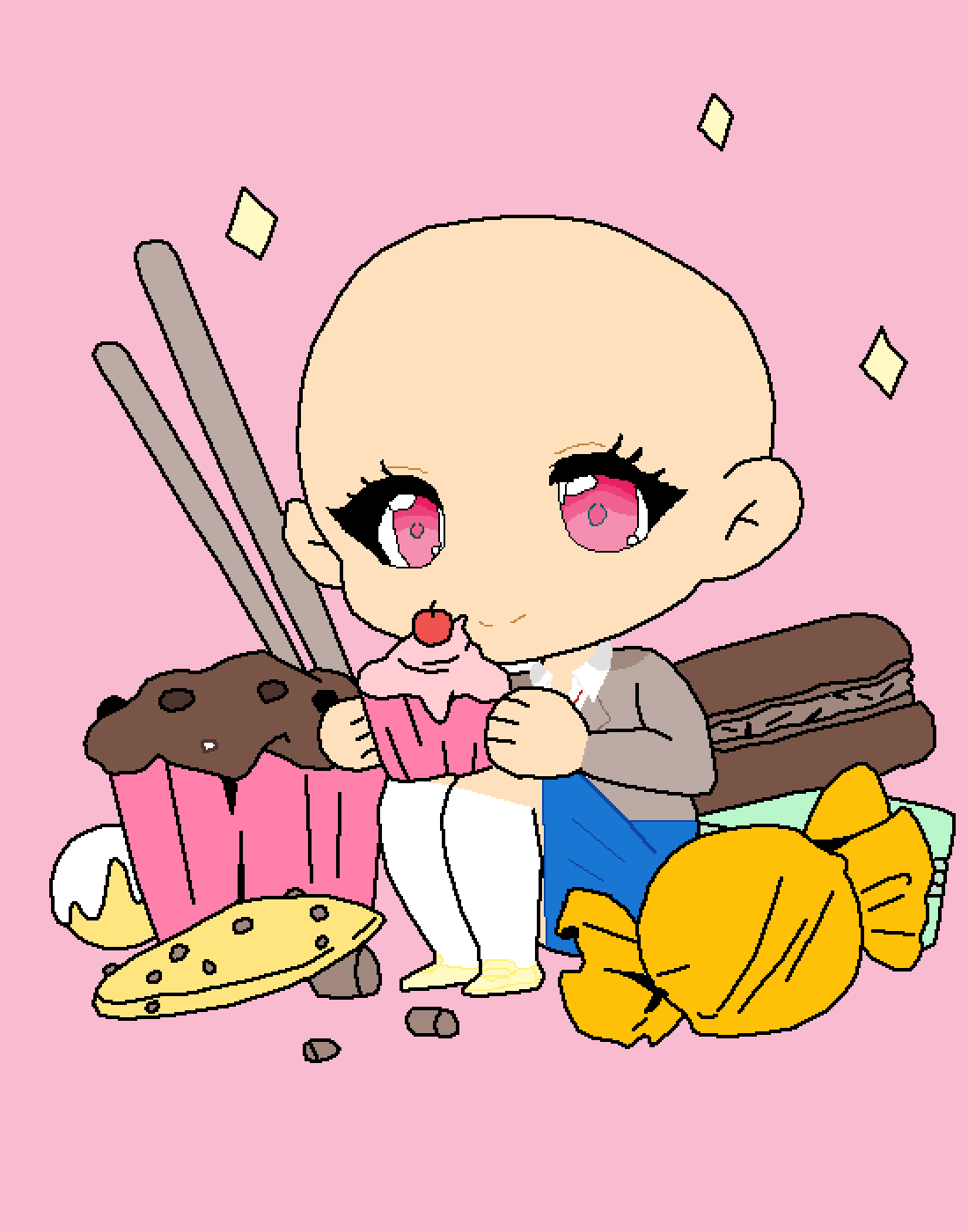 Editing Doki Doki Literature club - Free online pixel art drawing tool ...