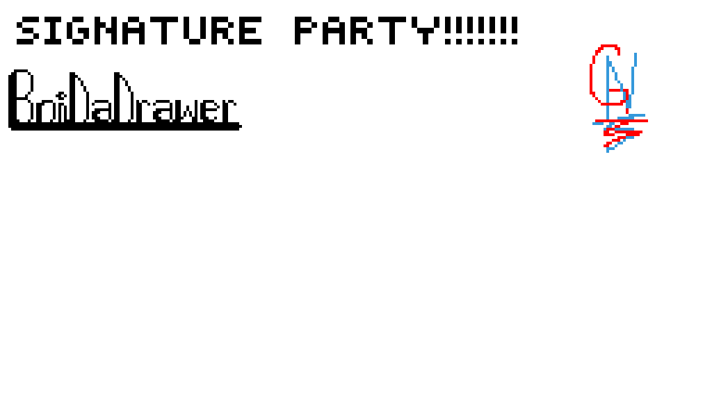 Editing SIGNATURE PARTY - Free online pixel art drawing tool - Pixilart