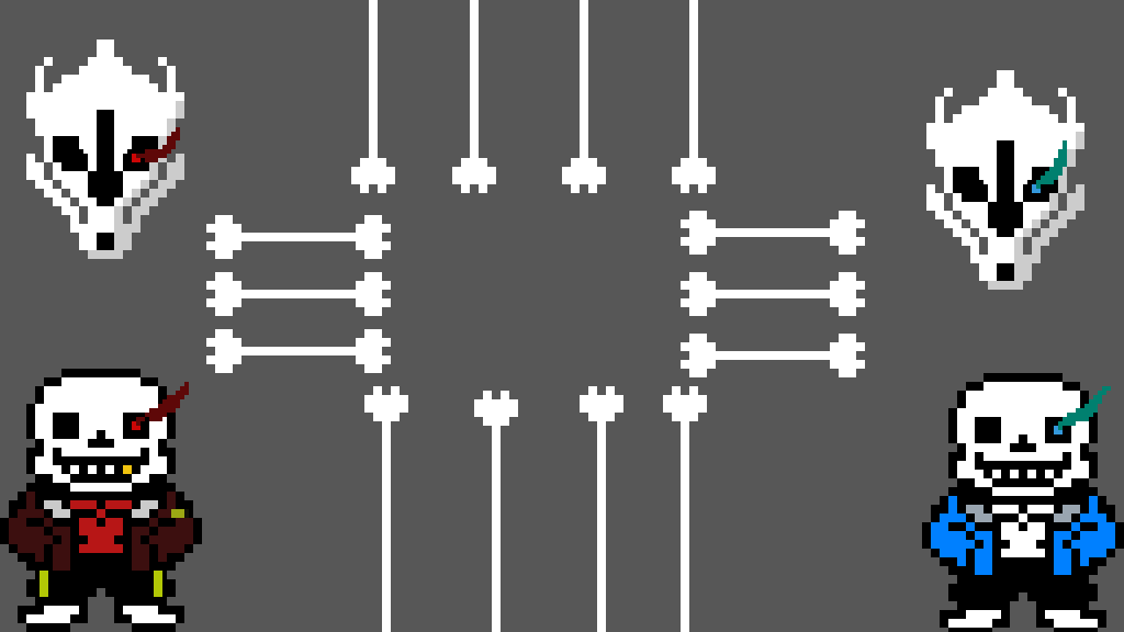 Pixilart - UF!sans vs UT sans by sans-skele-ton