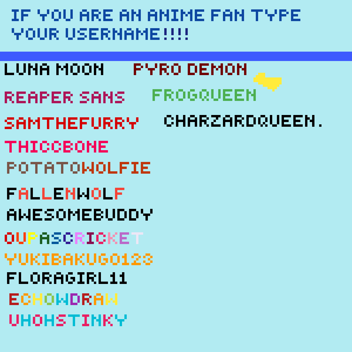 Editing rite your name username - Free online pixel art drawing tool ...